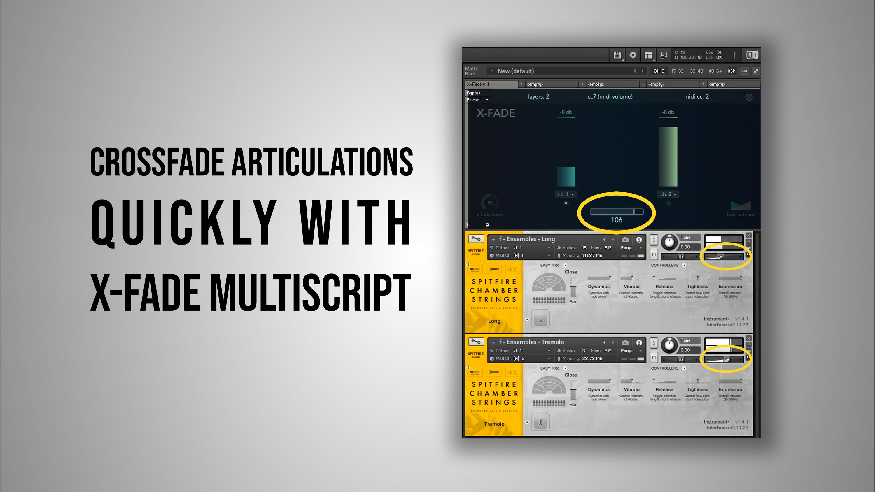 X-Fade VST / AU / Multiscript – grumpymonkeyplugins